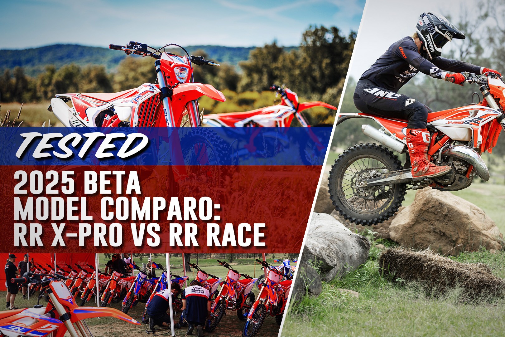 2025 BETA MODEL COMPARO: RR X-PRO VS RR RACE - Transmoto